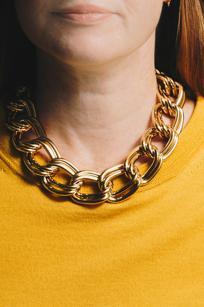 Arlo Large Link Chain Necklace | 18k Gold Plating – Janna Conner